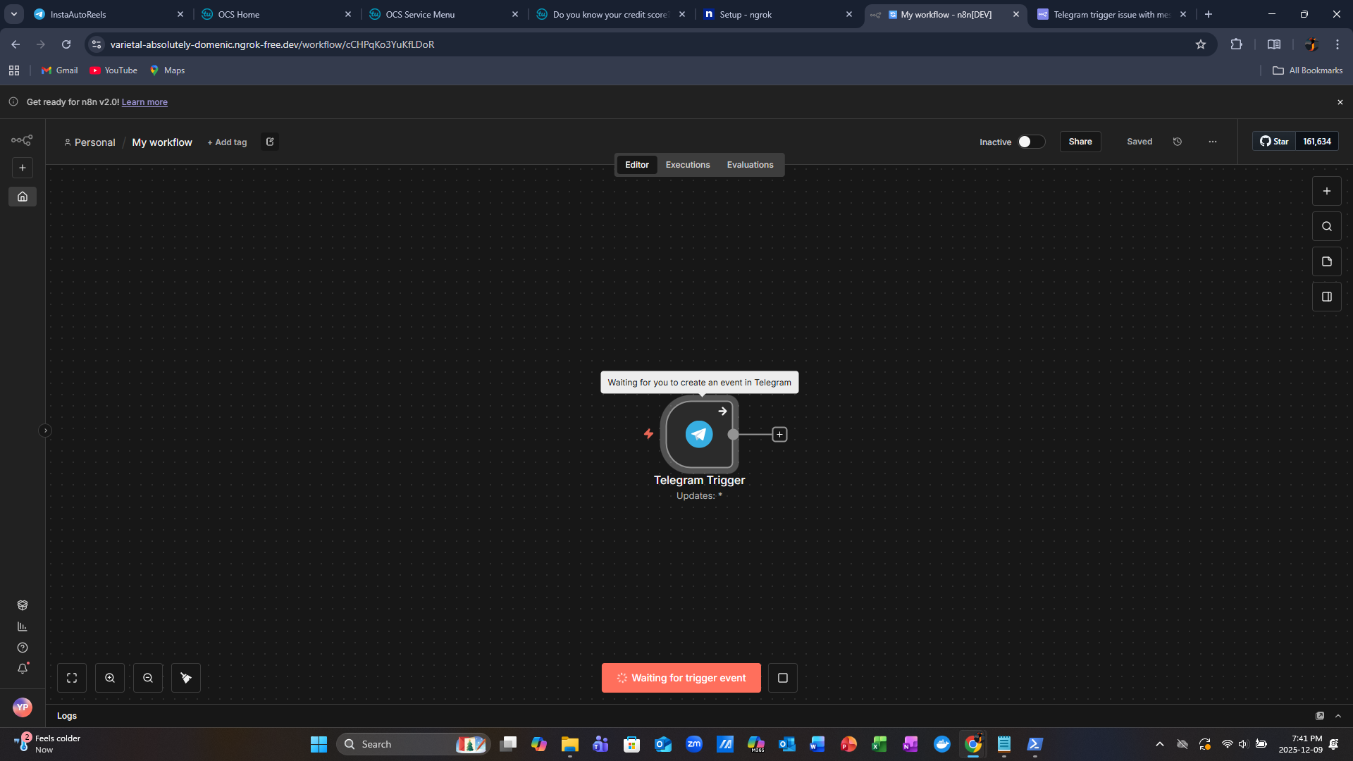 Telegram trigger issue with messaging response - Questions - n8n Community