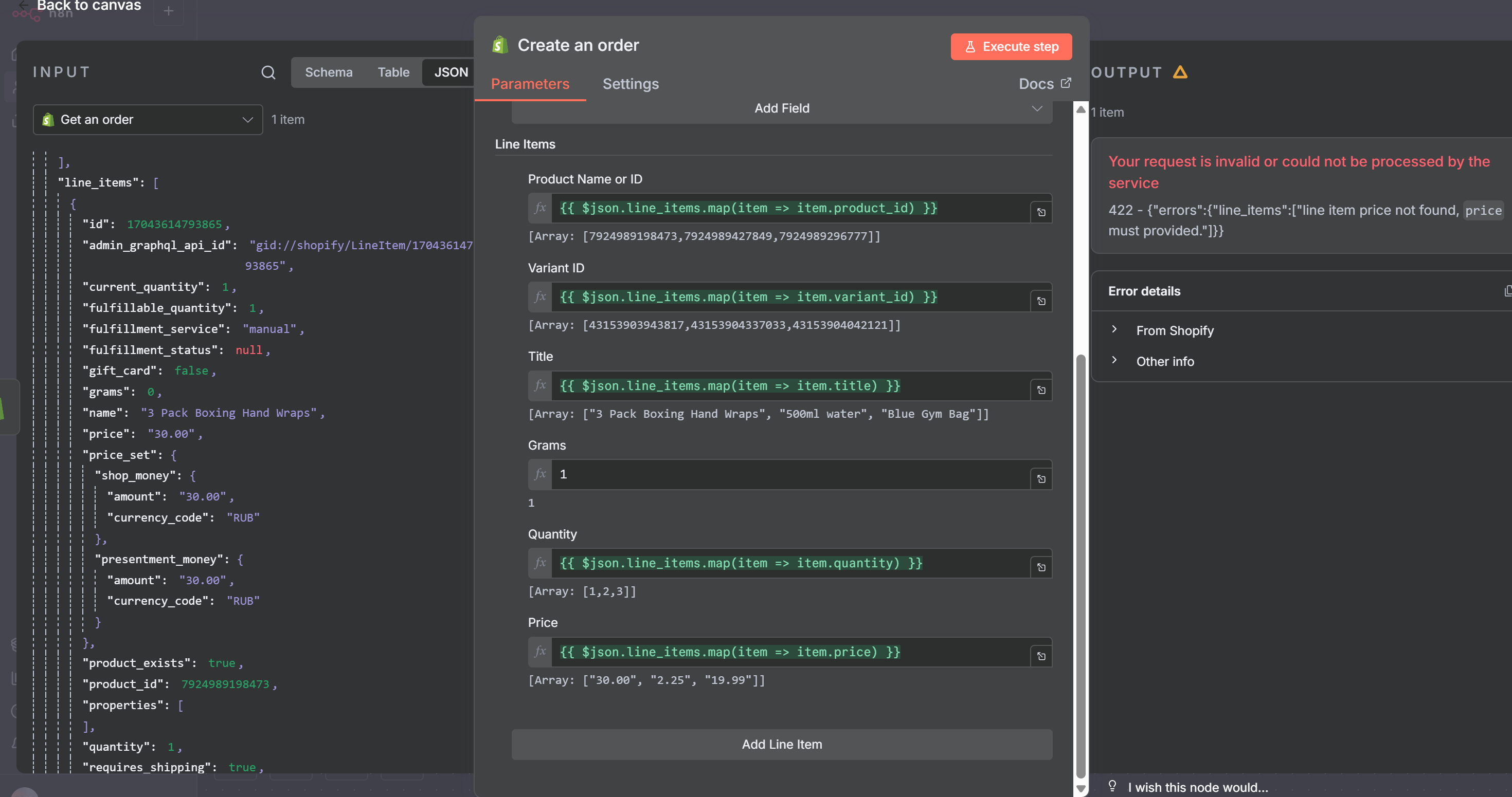 Array Mapping Issue: How to Create Single Shopify Order with Multiple Line Items - Questions ...