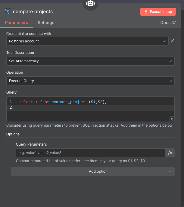 Pass dynamic perameters to postgres_SQL node query - Questions - n8n Community