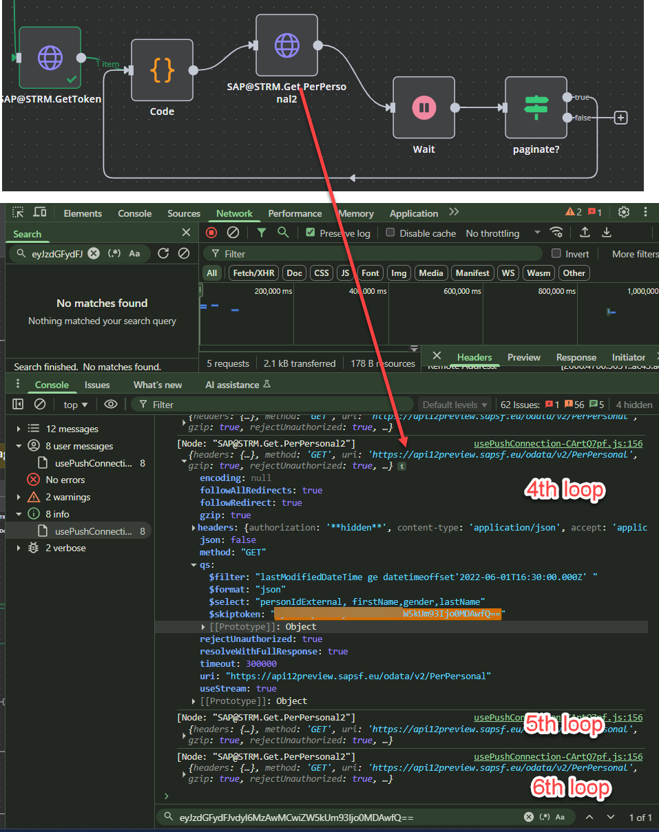SuccessFactor Http Request Pagination run endlessly - Questions - n8n Community