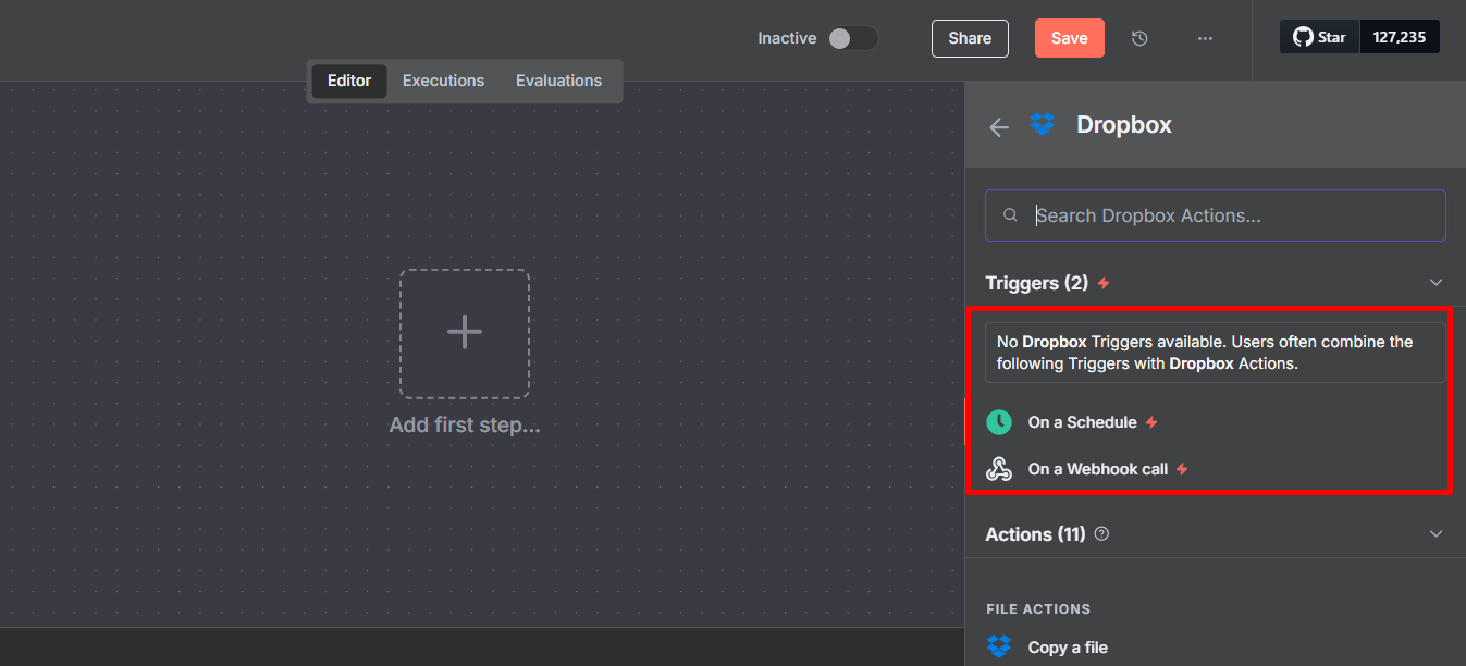 Dropbox Trigger not found - Questions - n8n Community