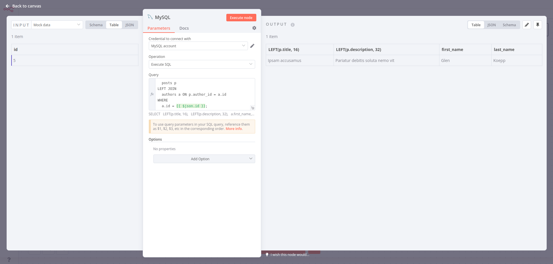 Execute SQL method stops working in MySQL - Questions - n8n Community