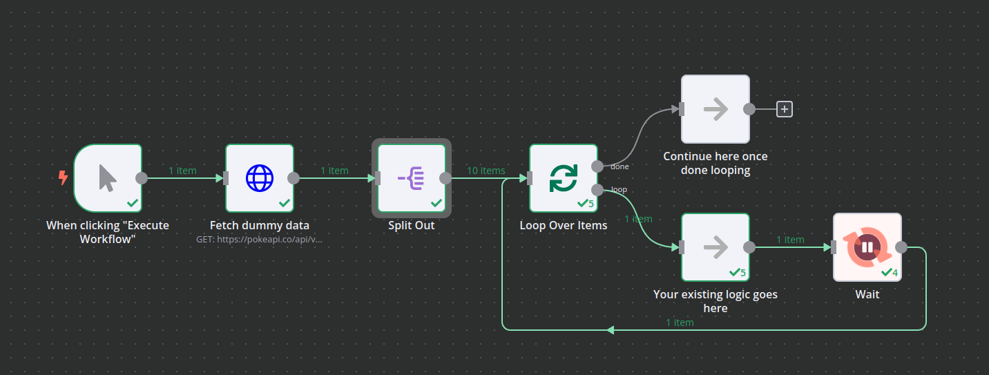 Make single requests with loop to avoid timeouts - Questions - n8n Community