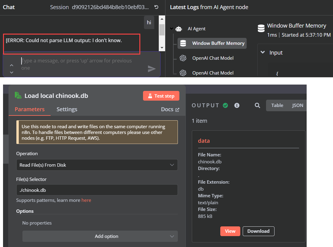 LLM Output Parsing Error in n8n AI Template Workflow - Lune.dev
